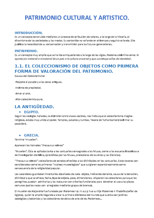 TEMA3 ~1 - Resumen Patrimonio Cultural Artístico - Tema 3: La Tutela Del Patrimonio Cultural ...