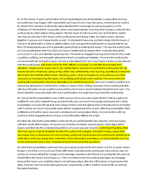 D092 task 2 vidoe observations - Abigail O’Neill D Task 2 - Studocu