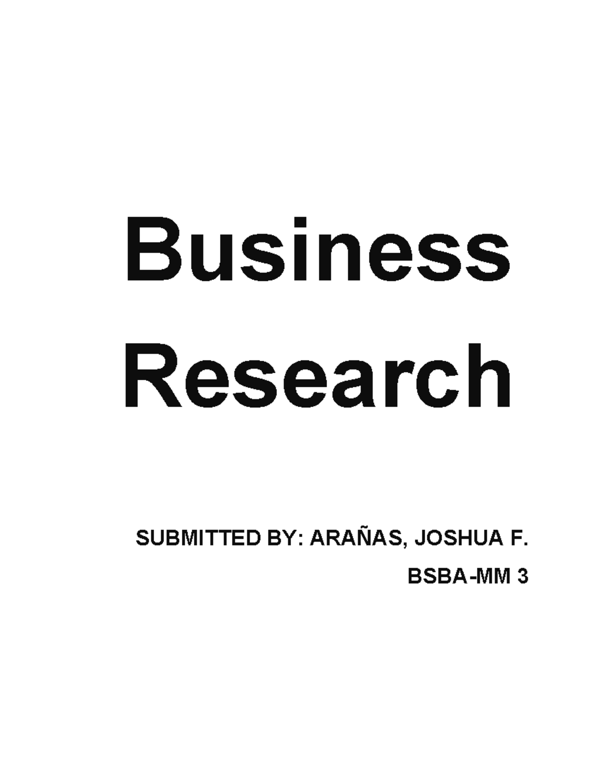 INTRODUCTION TITLE FOR HAIRWAX - Business Research SUBMITTED BY: ARAÑAS ...