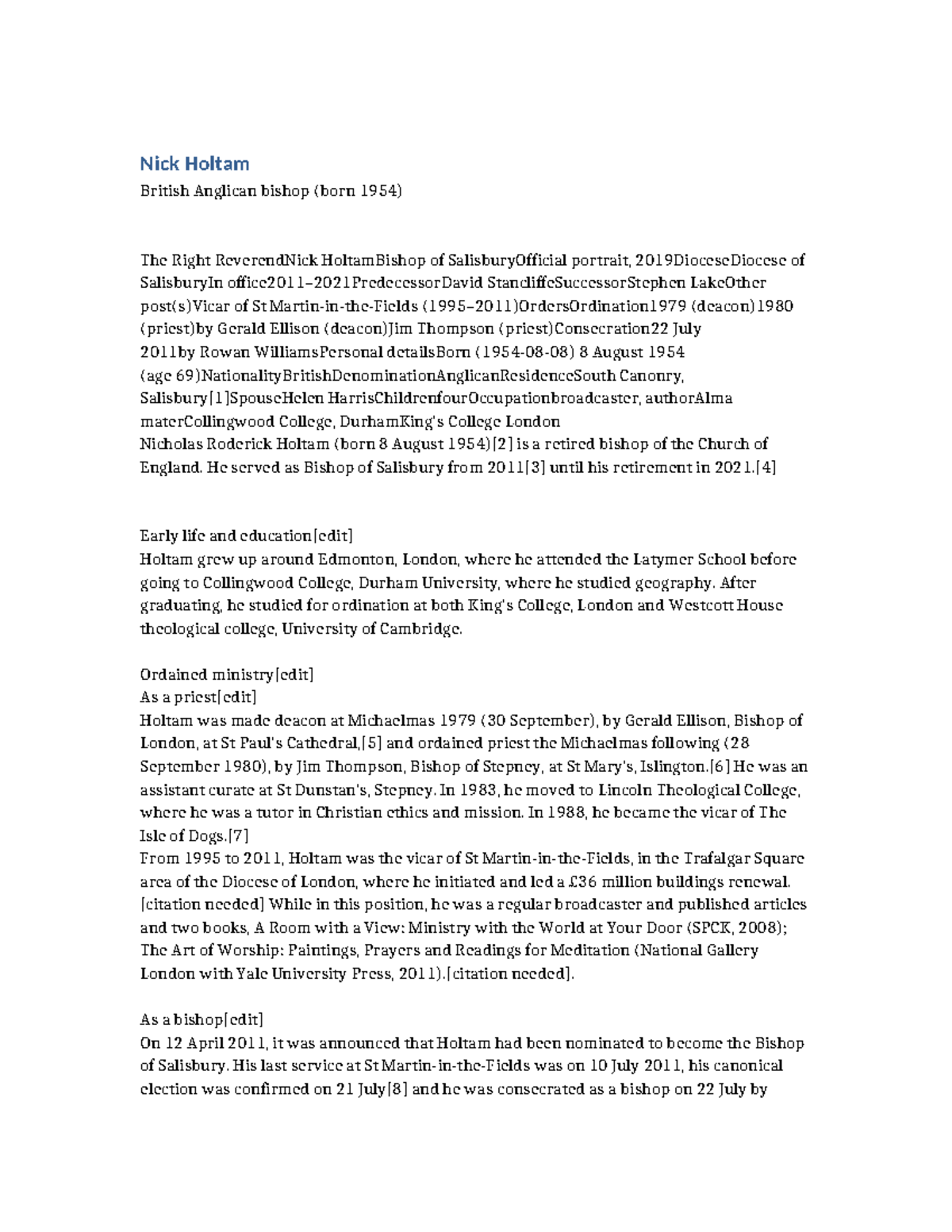 File5 - Nick Holtam British Anglican bishop (born 1954) The Right ...