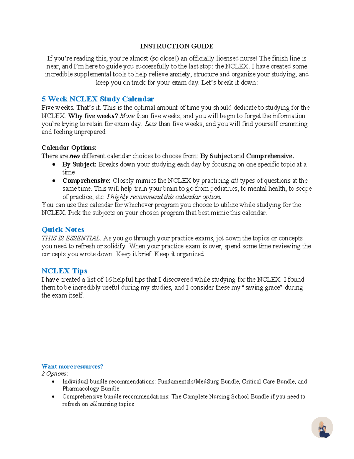 Study Guide for NCLEX Standardized Test - ####### INSTRUCTION GUIDE ...