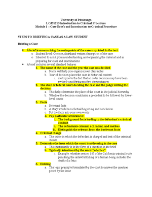 Module 1B - Chapter 1 Introduction to Criminal Procedure - University ...