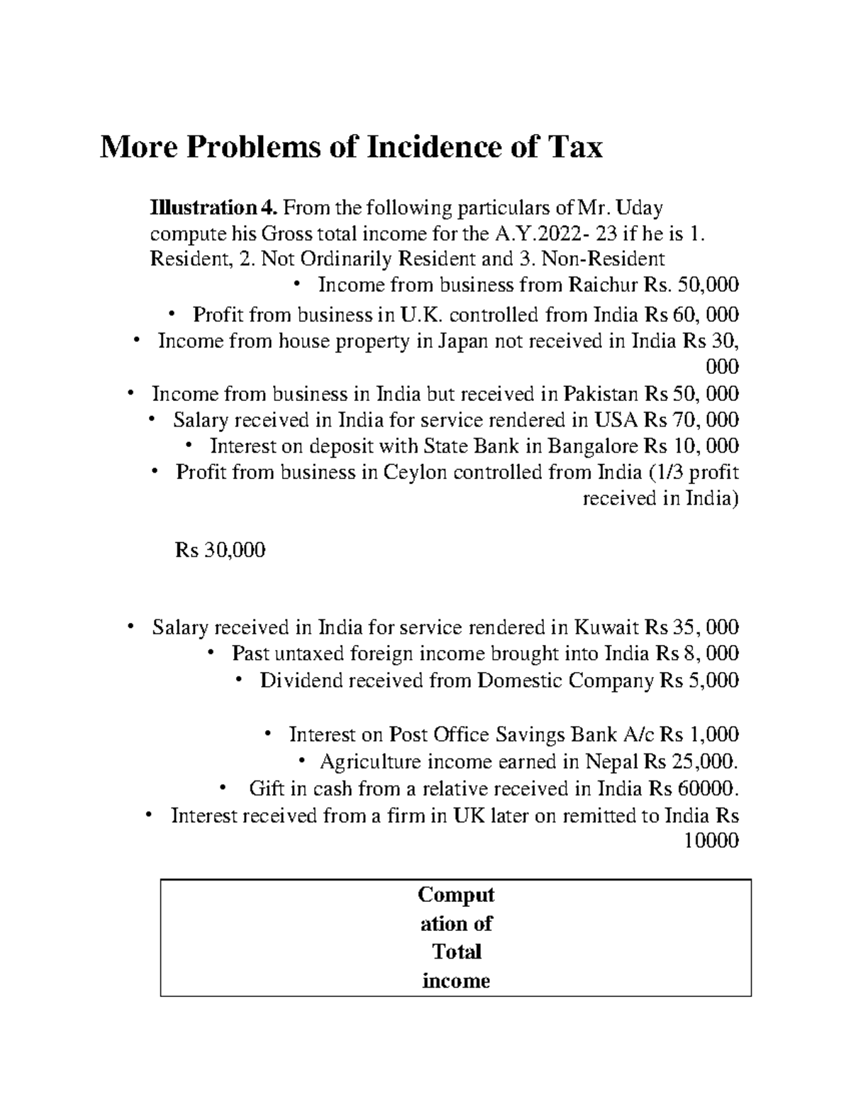 More Problems of Incidence of Tax - More Problems of Incidence of Tax ...