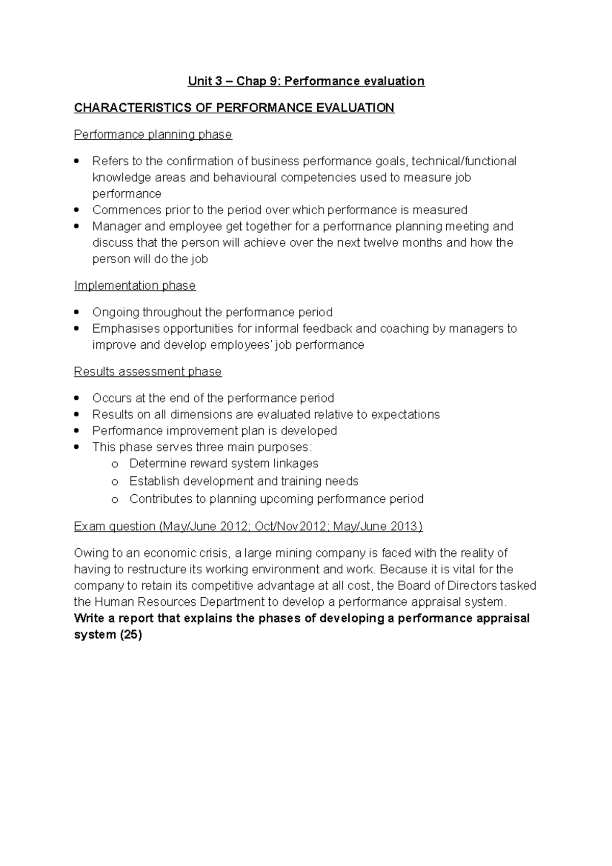 IOP 3706 Unit 3 Chap 9 Original Performance - Unit 3 – Chap 9 ...