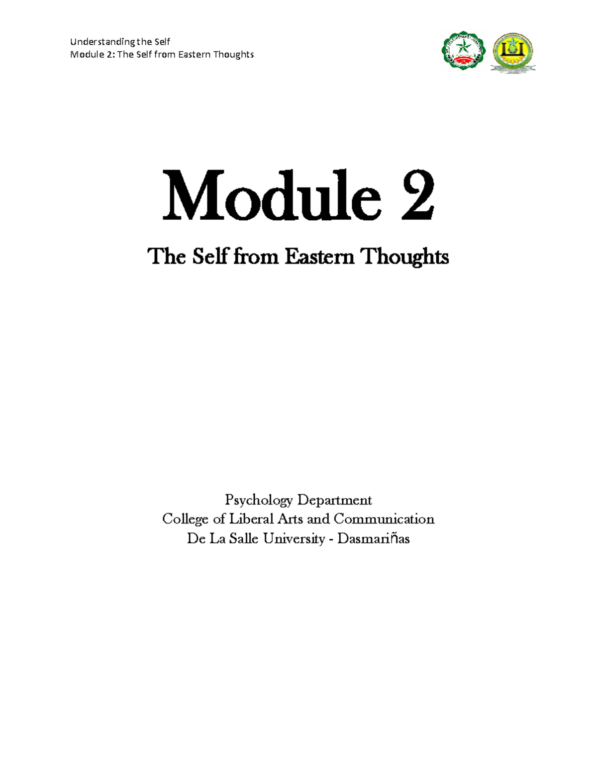 Eastern Philosophy - Understanding the Self - Understanding the Self ...