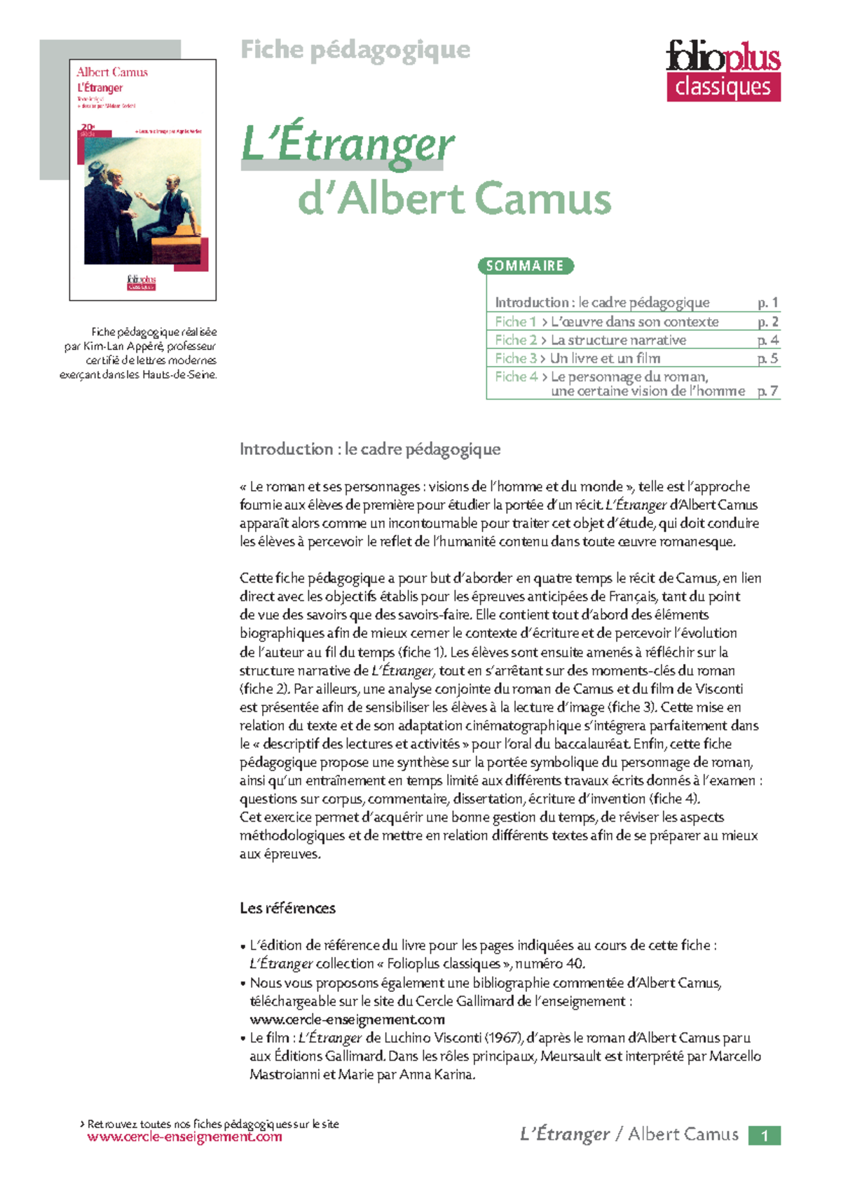 Fiche LEtranger - frr jsp mais c un résumé dcp azy azy - L’Étranger ...