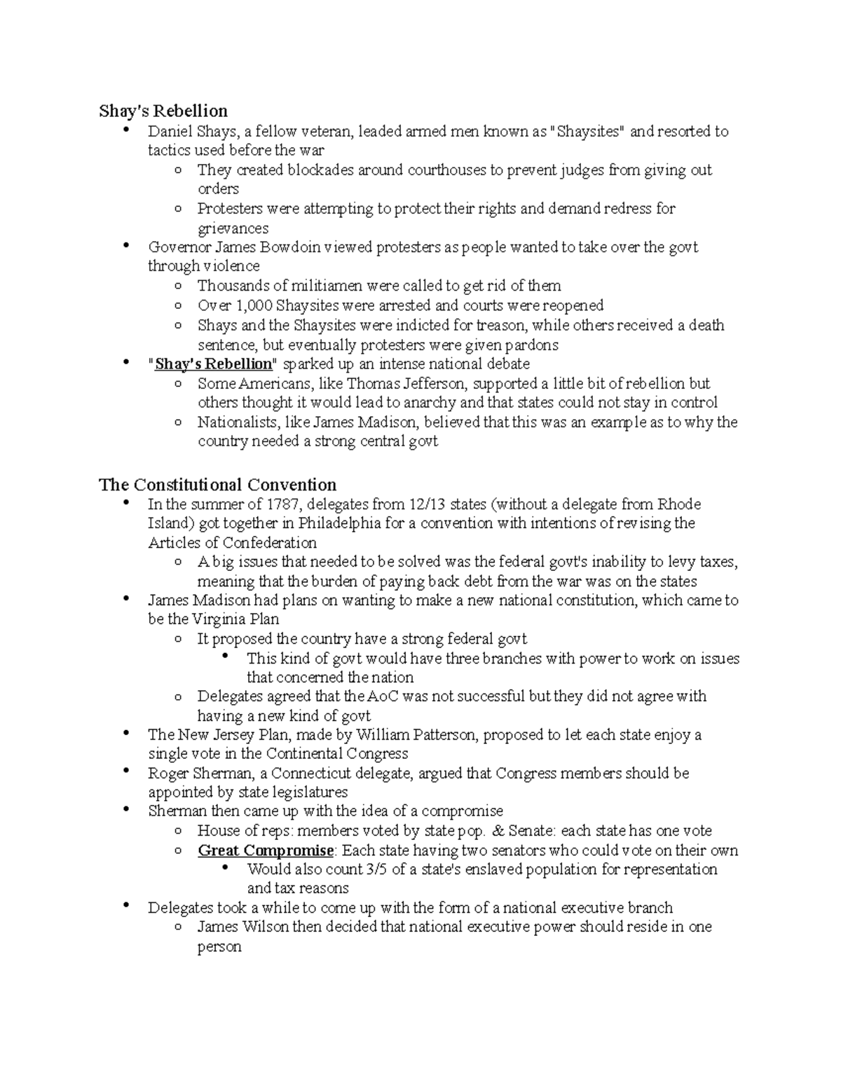 American Yawp Ch.6- A New Nation - Shay's Rebellion Daniel Shays, a ...