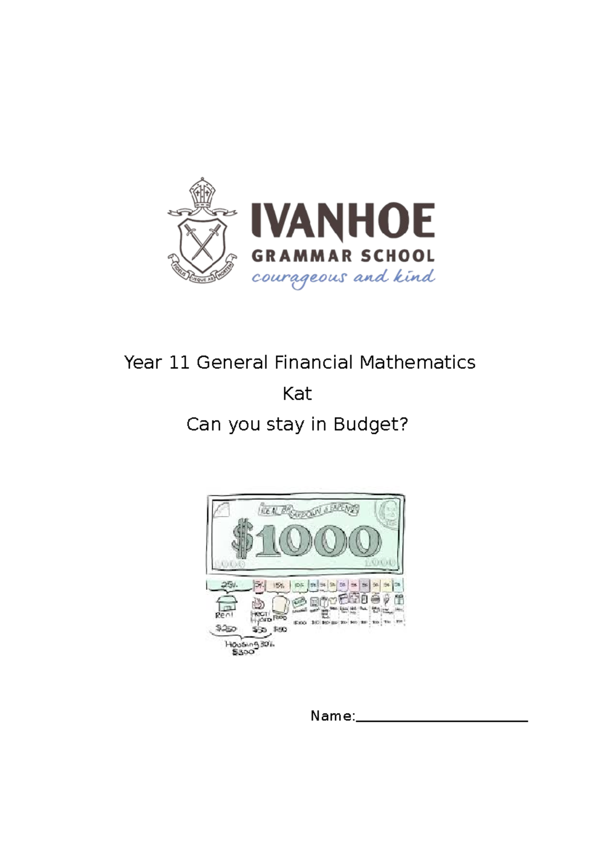Fianance KAT - Practice finance kat - Year 11 General Financial ...