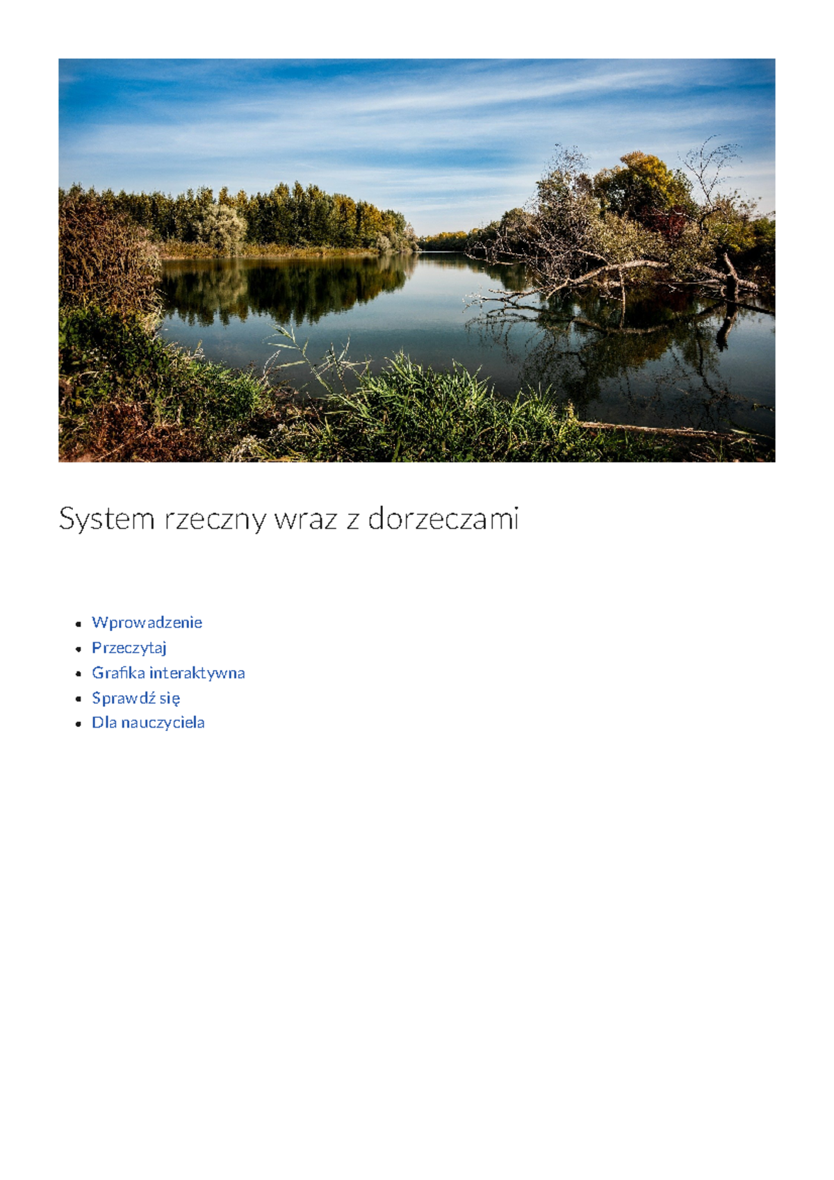 System rzeczny wraz z dorzeczami - System rzeczny wraz z dorzeczami ...