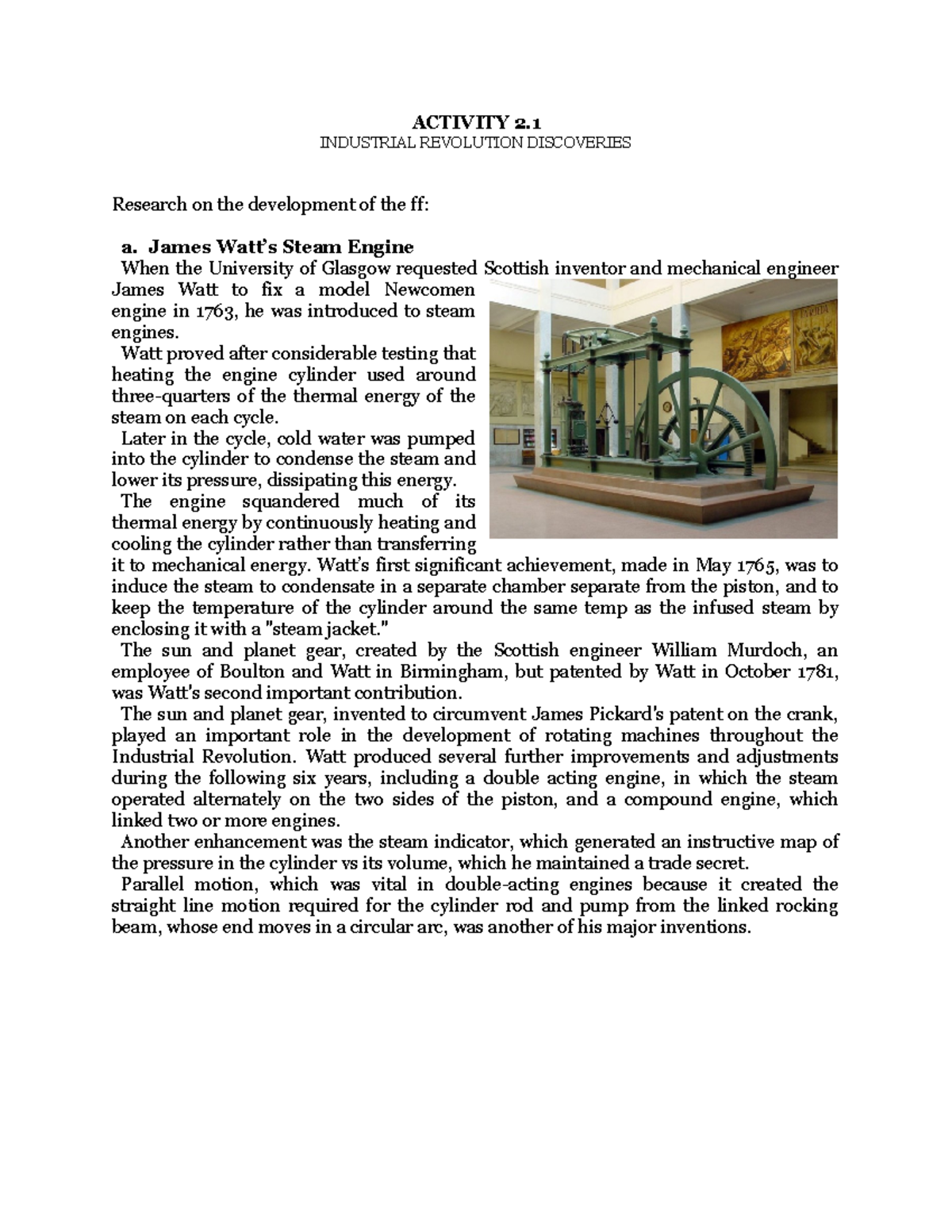 Science and Technology, Society (Activity 2) - ACTIVITY 2. INDUSTRIAL ...