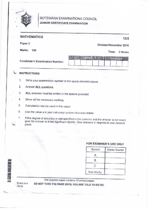 JCE Science Paper 2 - Revision booklet - CRACKiT Tuition Botswana Term ...