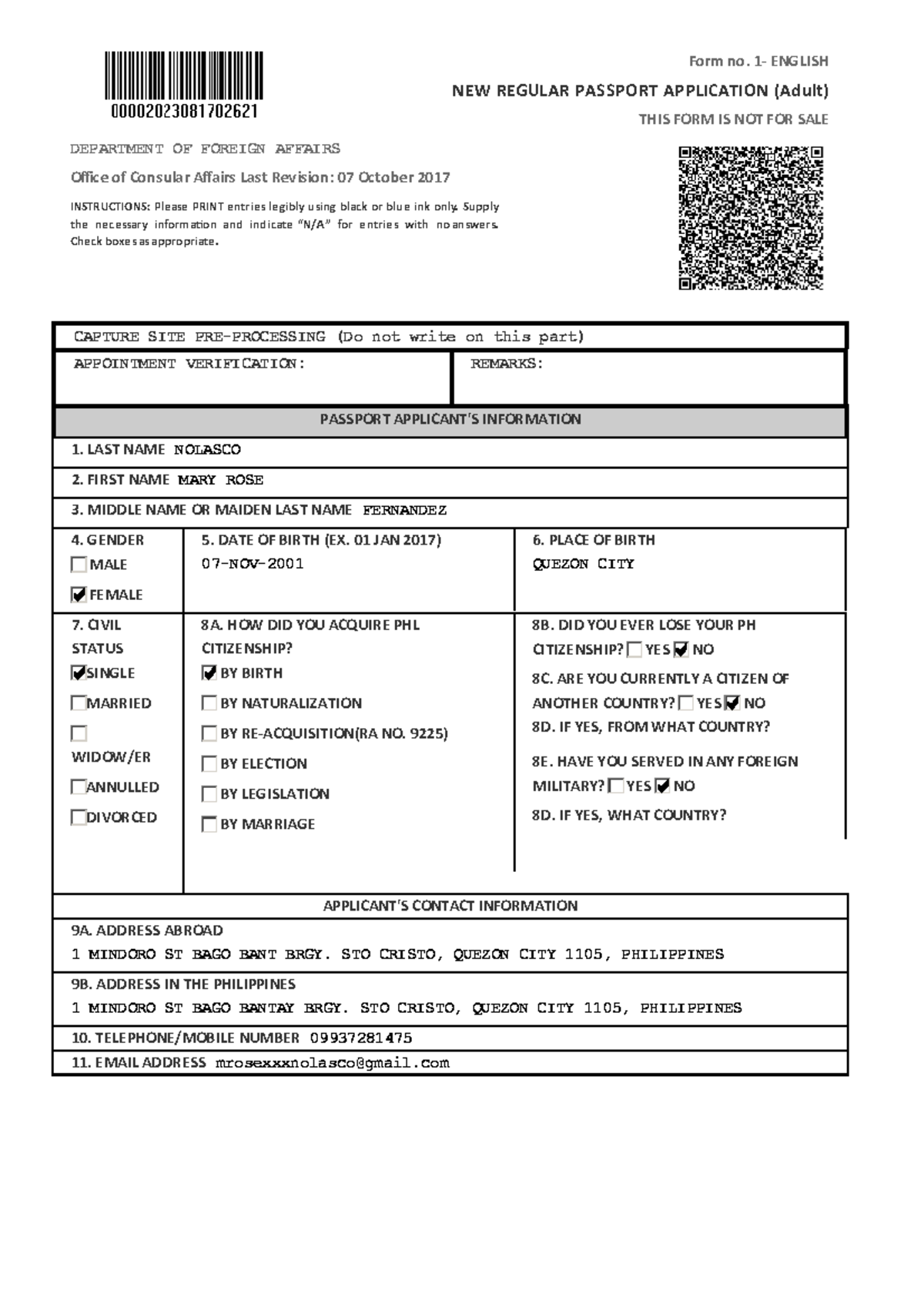 Pulse Oximetry Reviewer - Form no. 1- ENGLISH NEW REGULAR PASSPORT ...