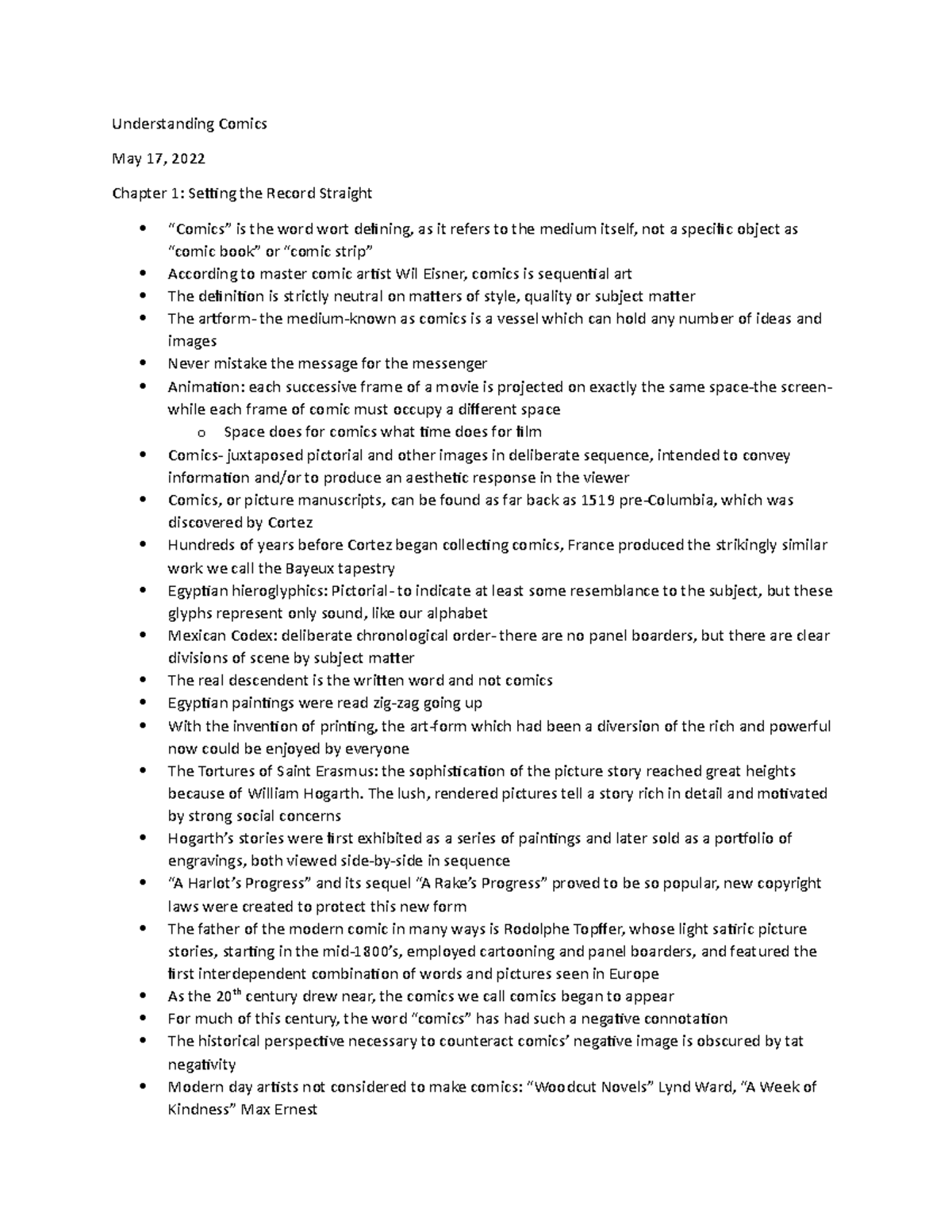 Understanding Comics chapter 1 - Understanding Comics May 17, 2022 ...