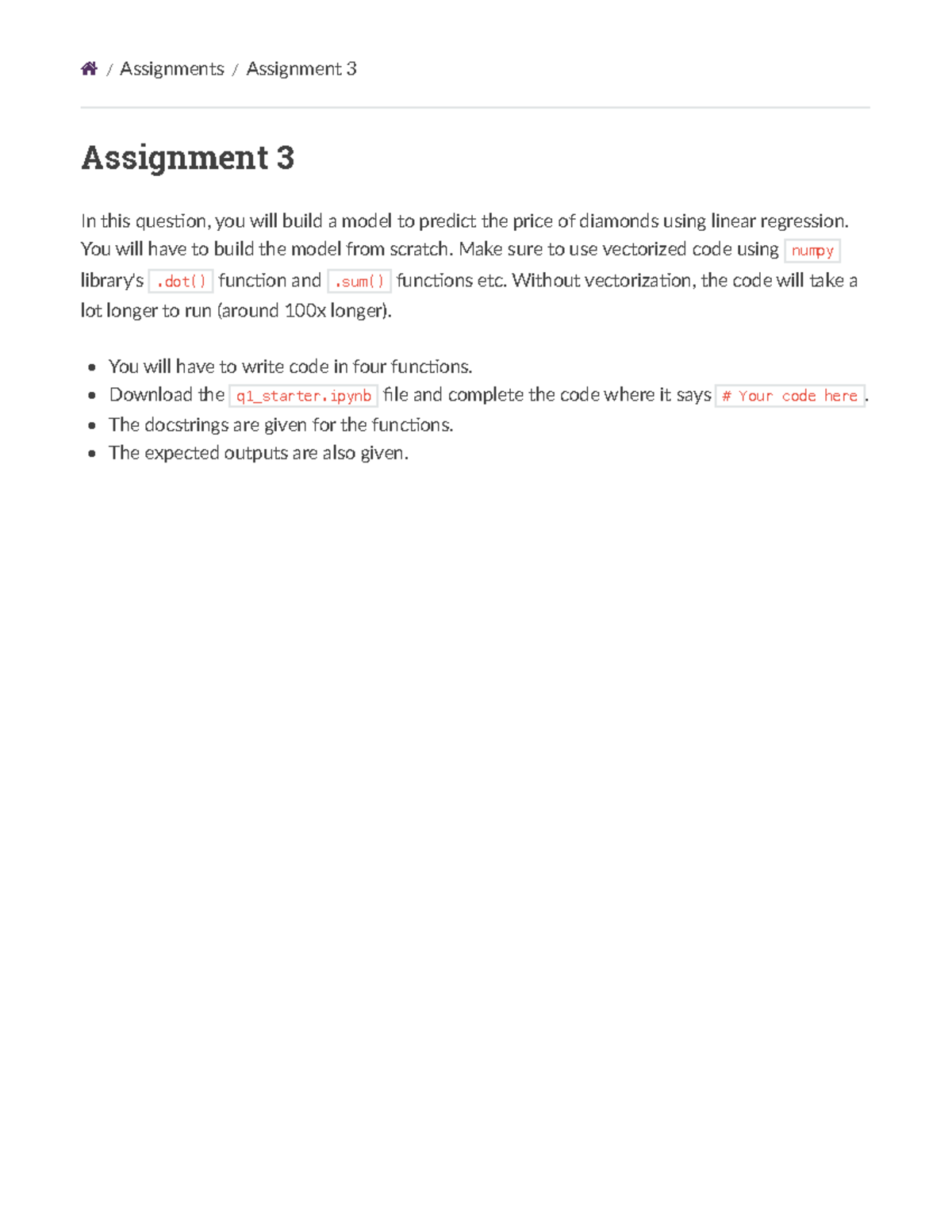 A3 - Assignment 2 for comp 3401 - / Assignments / Assignment 3 Assignment 3 In this queson, you ...