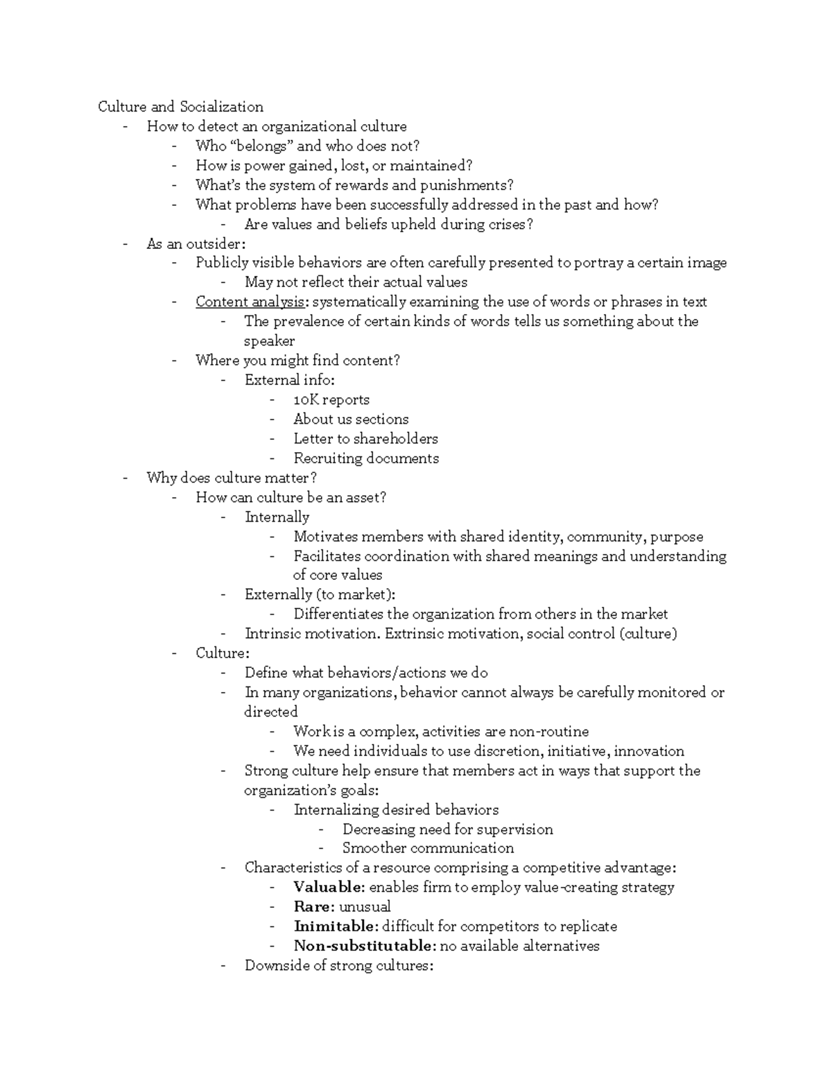 Org notes 9 - MGMT102101 - Studocu