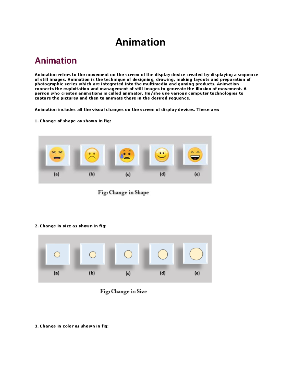 Animation - Not applicable - Animation Animation Animation refers to ...