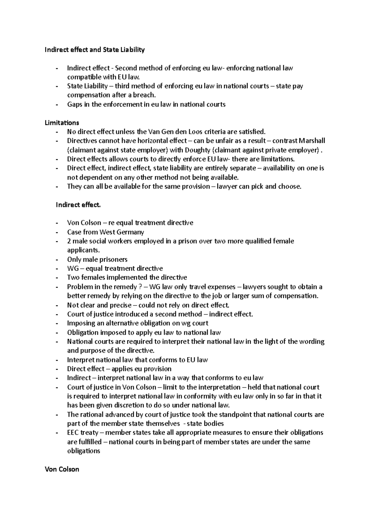 Indirect Effect And State Liability Lecture Notes Indirect Effect And State Liability Indirect