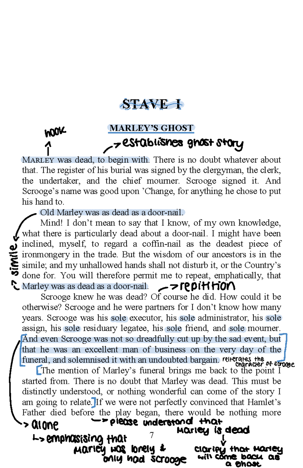 A Christmas Carol pdf - 7 STAVE I MARLEY’S GHOST MARLEY was dead, to ...