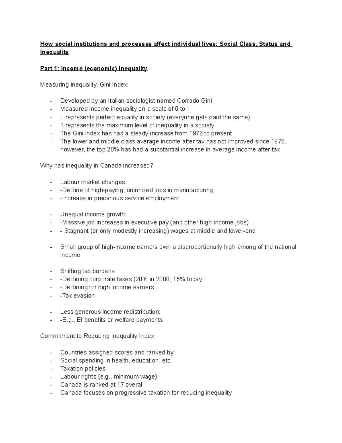 Lecture 3 - How social institutions and processes affect individual ...