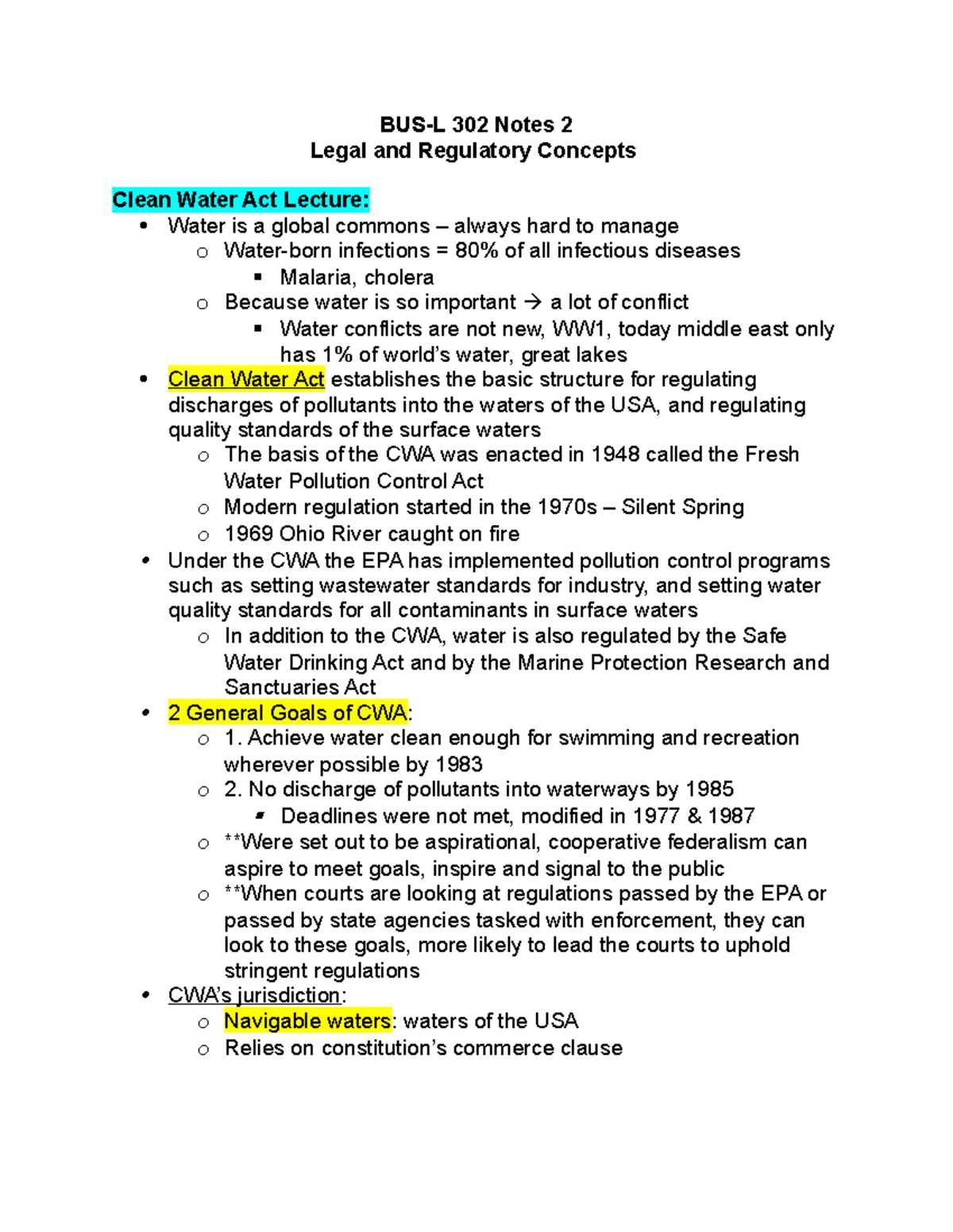 BUS-L 302 Notes 2 - Professor Kelly Eskew; Spring 2021 - BUS-L 302 ...