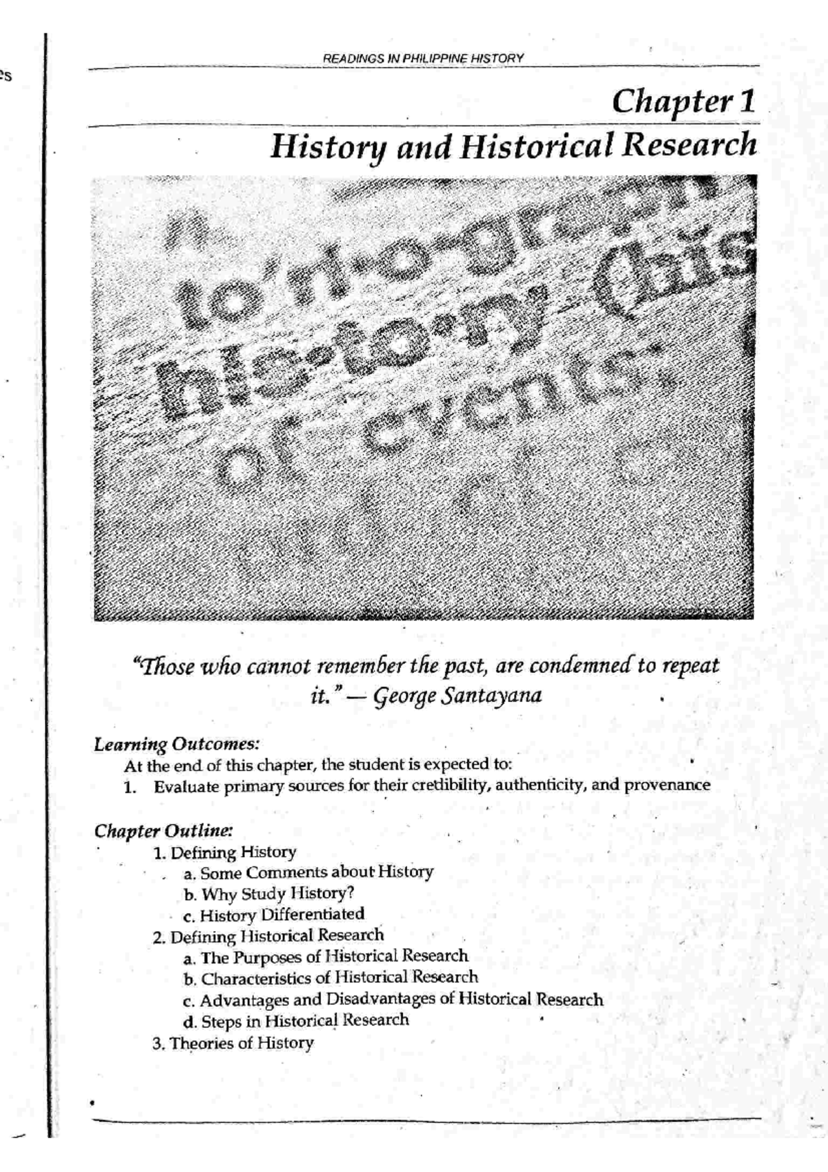 U1 L1 History And Historical Research Readings In Philippine History