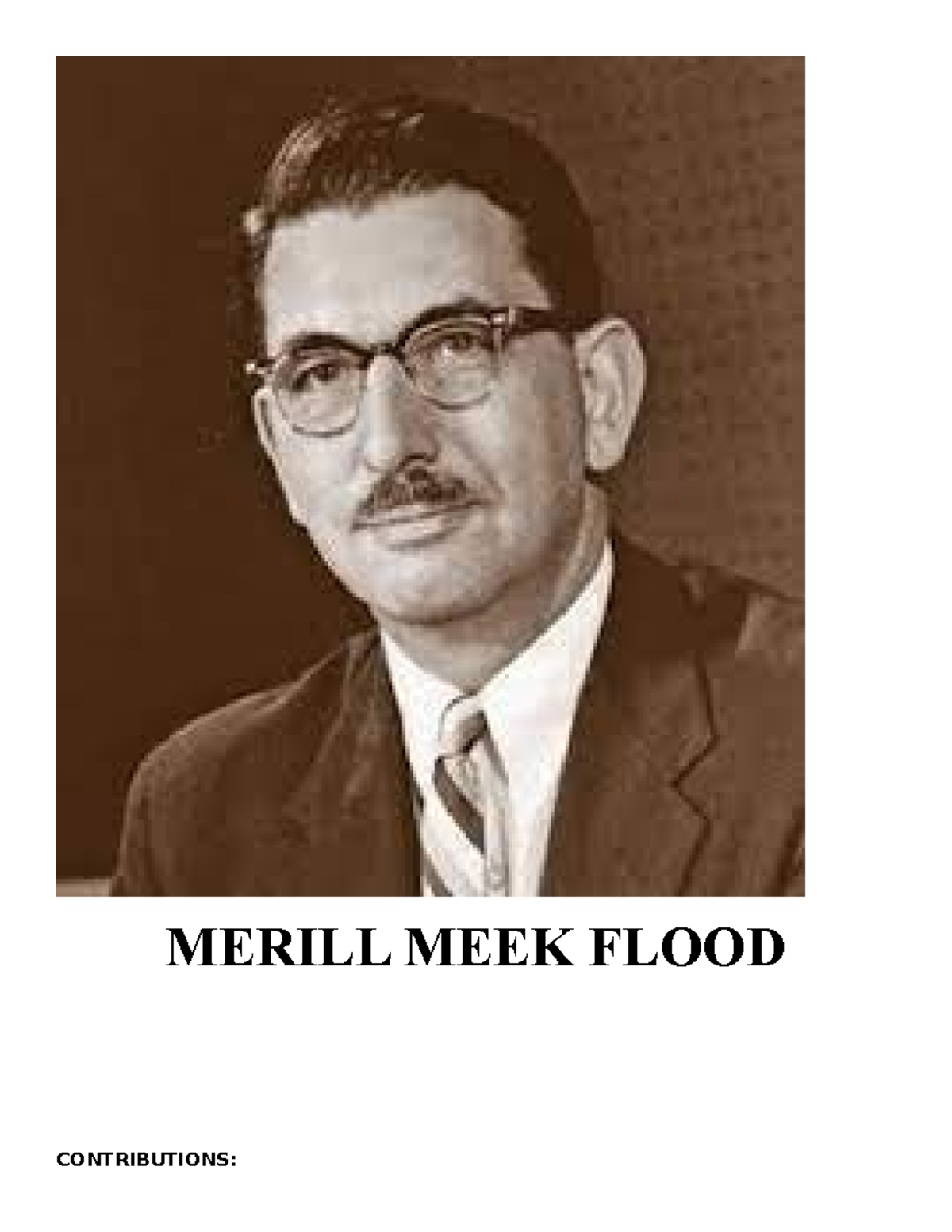 Merill MEEK Flood - assignment - MERILL MEEK FLOOD CONTRIBUTIONS: A ...