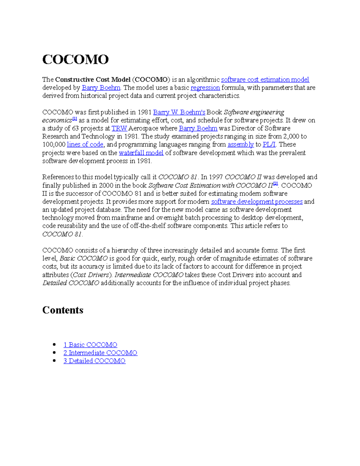 Cocomo - COCOMO The Constructive Cost Model (COCOMO) is an algorithmic ...