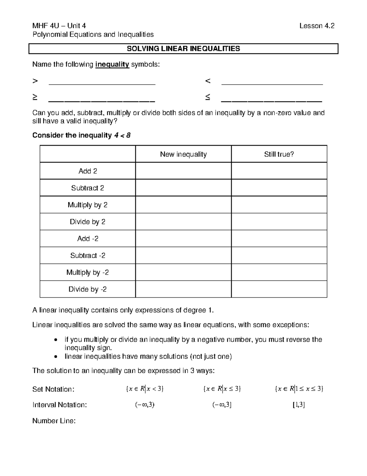 MHF4U Lesson 4.2 Handout - MHF 4U – Unit 4 Lesson 4. Polynomial ...