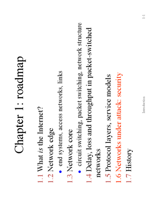 Lecture 02 - Introduction Internet structure: network of networks • roughly hierarchical • at ...