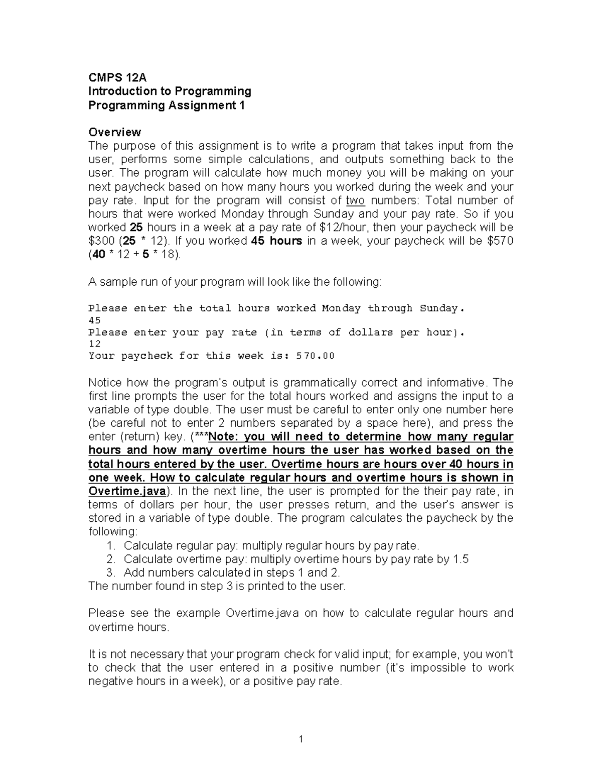 CMPS 12A fall 2017 PA1 - CMPS 12A Introduction to Programming Programming Assignment 1 Overview ...