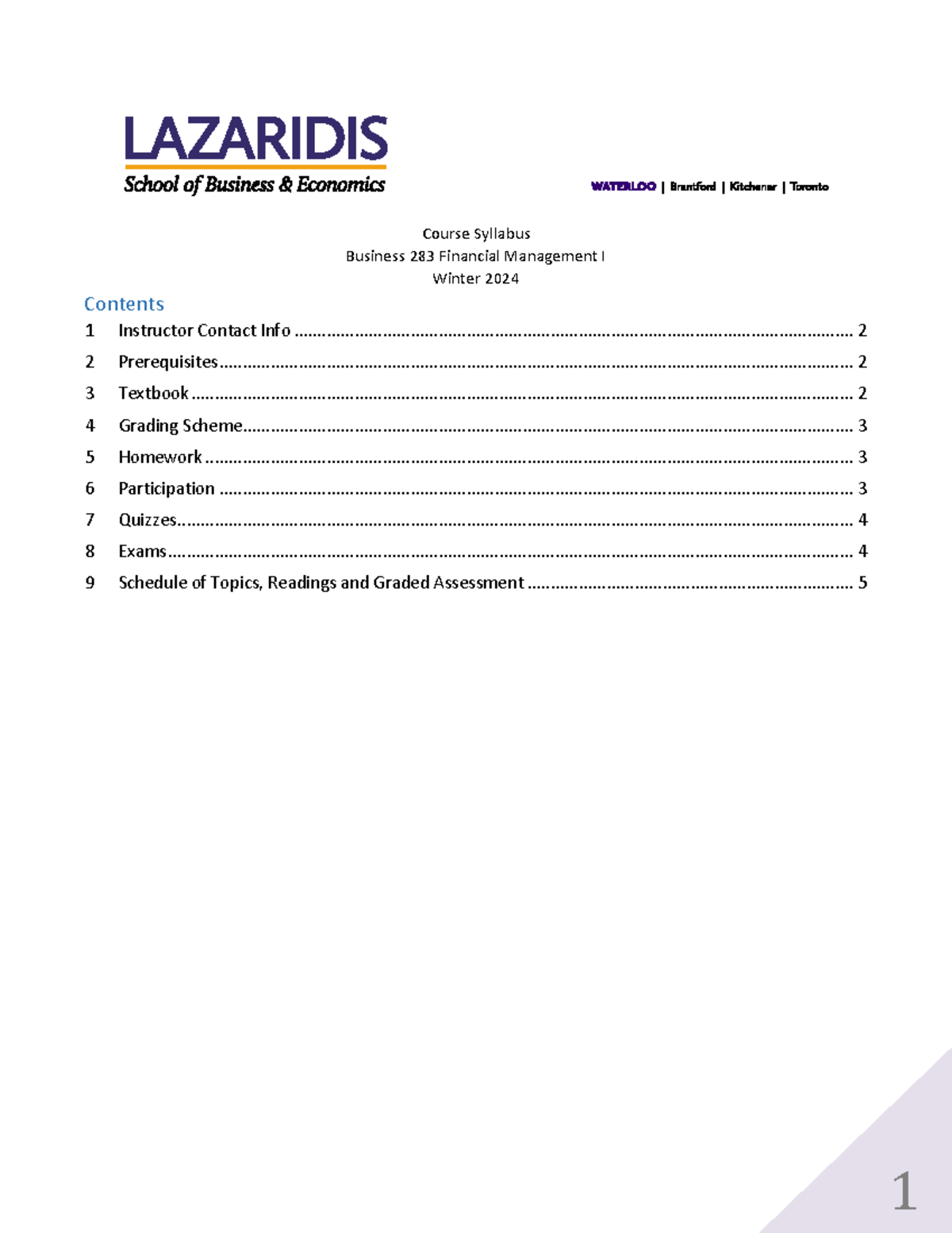 BU283 outline W2024 Essentials v3 - Course Syllabus Winter Business 283 ...