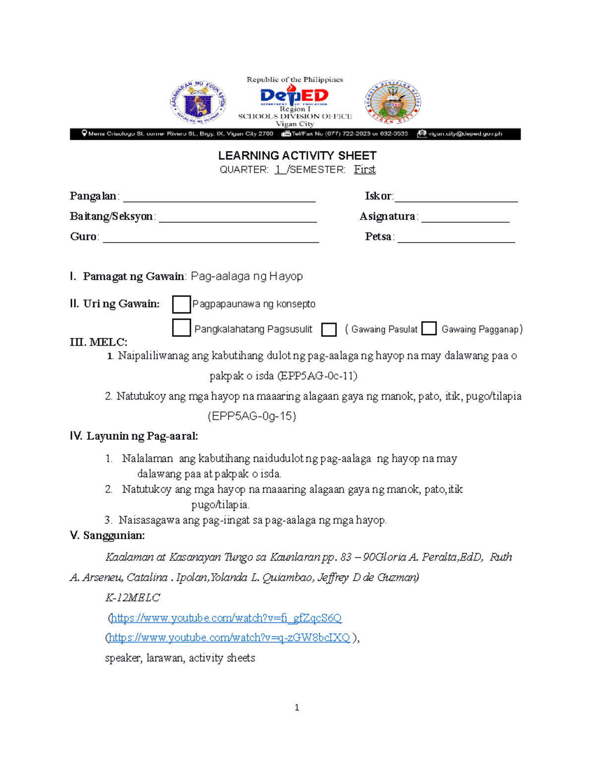 LAS-CN-EPP 5-Q1-Wk. 5- Corrected COPY - LEARNING ACTIVITY SHEET QUARTER ...