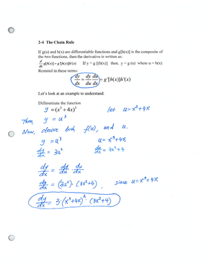 2.6 Implicit Differentiation Related Rates - Section Implicit ...