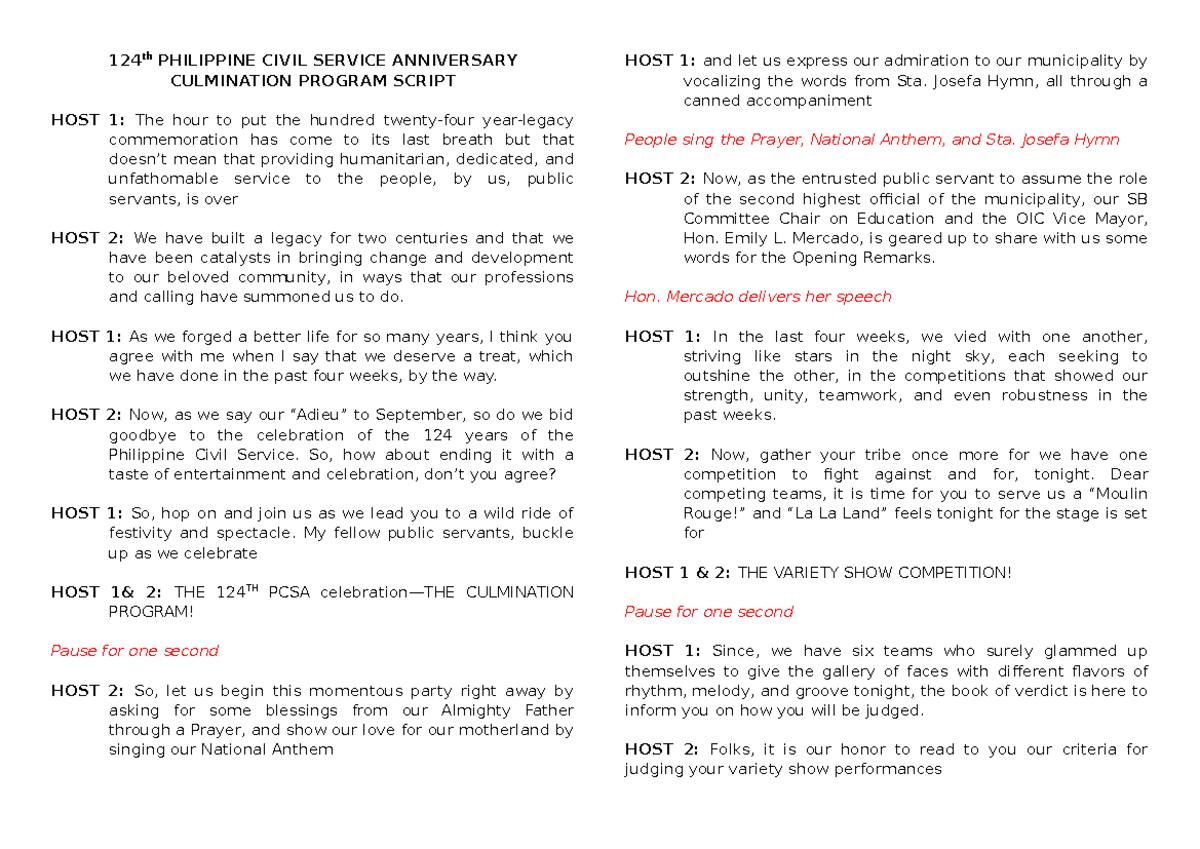 124th PCSA Culmination Program Script - 124 th PHILIPPINE CIVIL SERVICE ...
