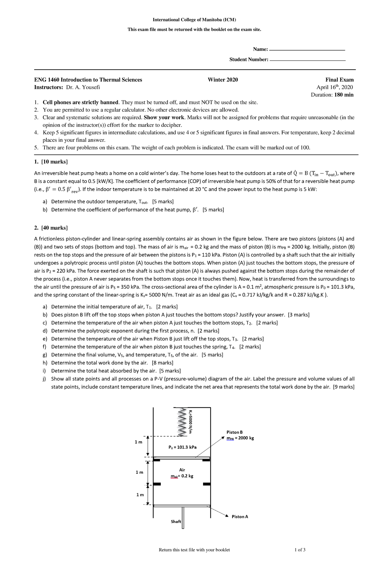 ENG 1460 W2020 Final Exam-ICM - International College of Manitoba (ICM ...