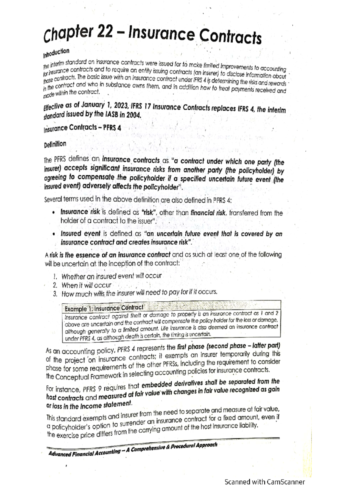 Insurance Contracts and BOT Adv Fin Acc Dayag Revised Ed - Accountancy ...