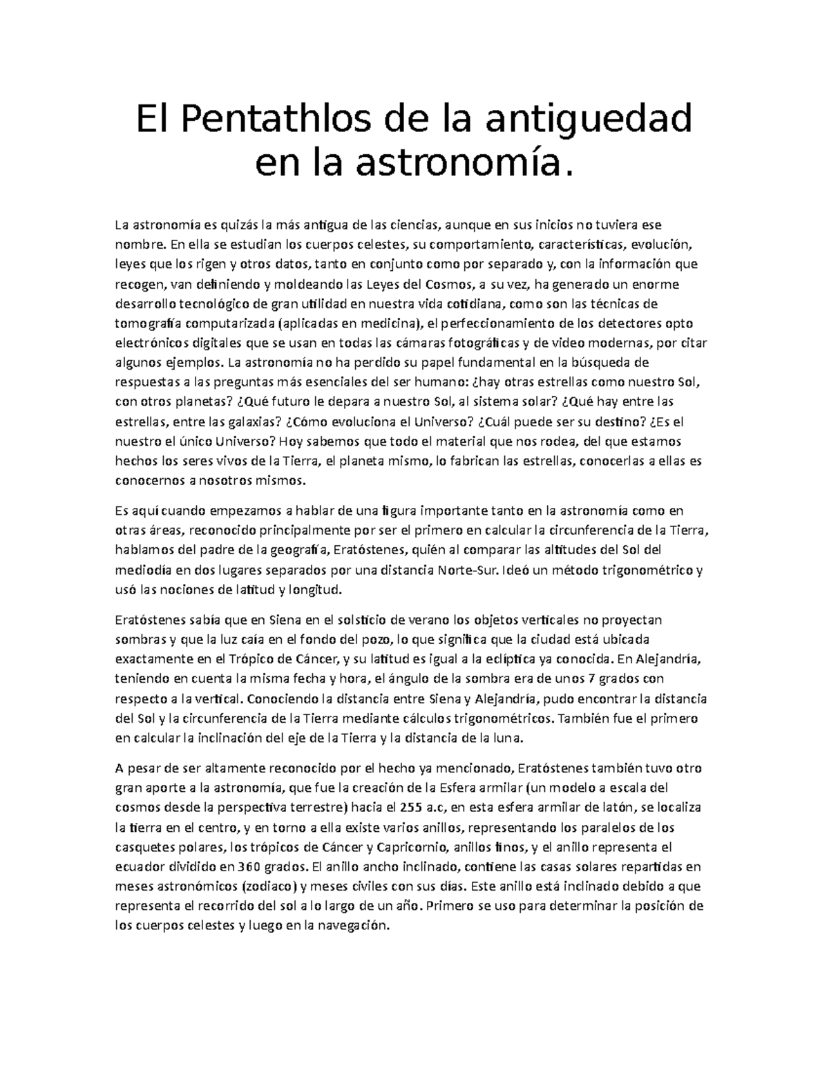 El Pentathlos de la antiguedad en la astronomía - La astronomía es ...