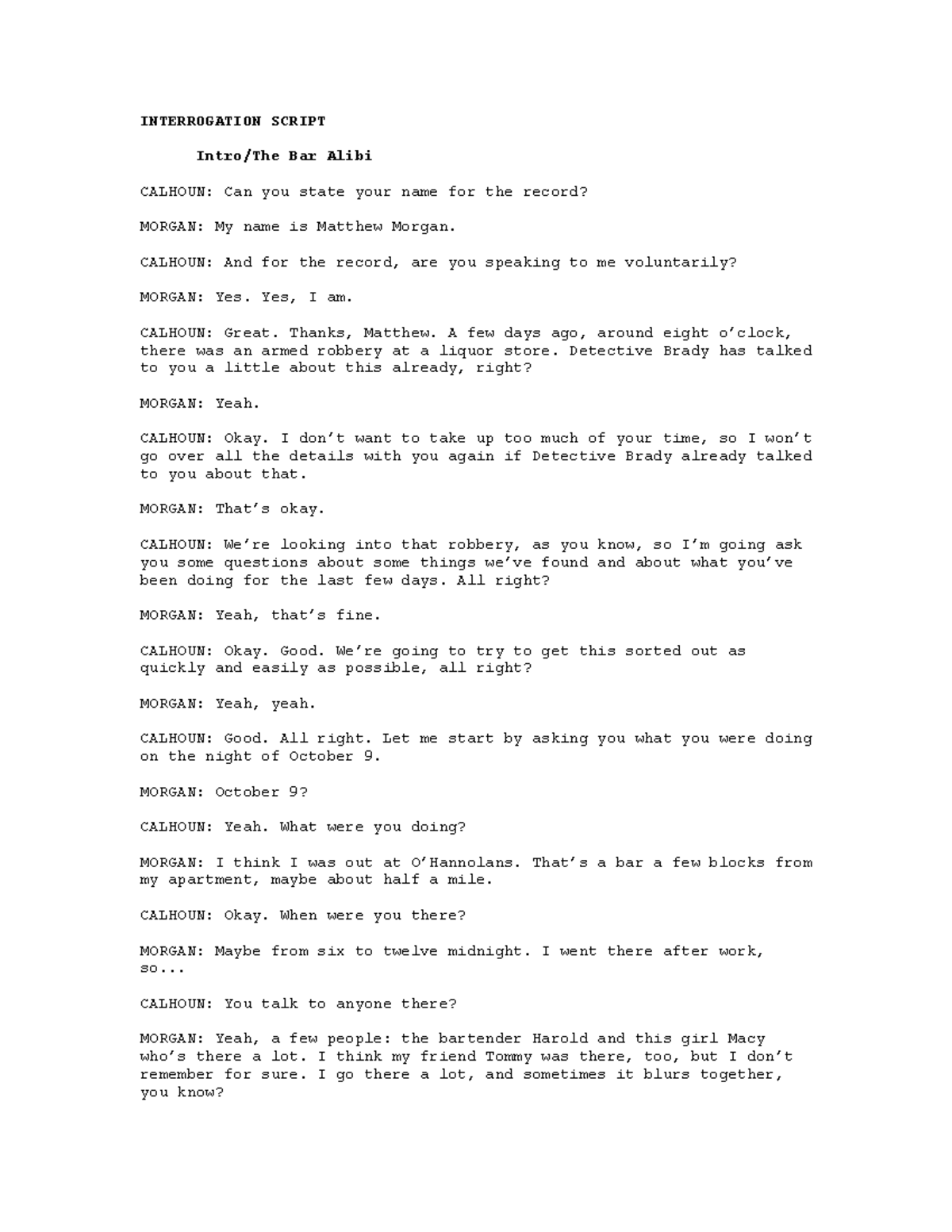 Interrogation questions Script for sam sheppard case OSF-2016-12-20T21 ...