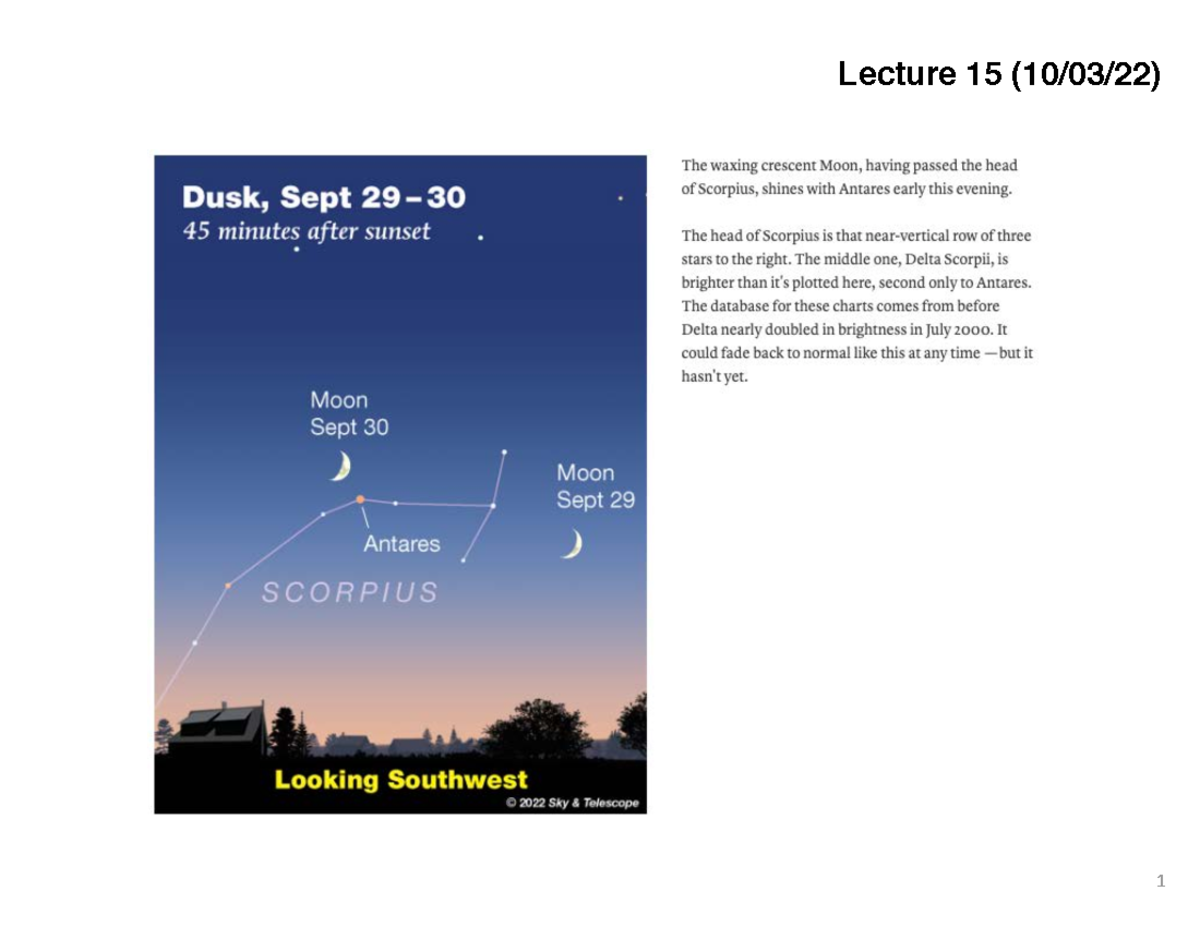 PS316 F22Lecture 15 - Lecture Notes for Intro to Astronomy/Astrophysics ...