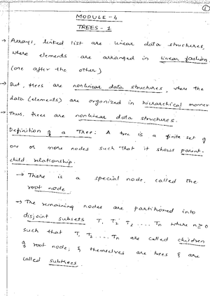 Module-IV - dsa notes for exam preparation! - MODULE-IV Trees ...