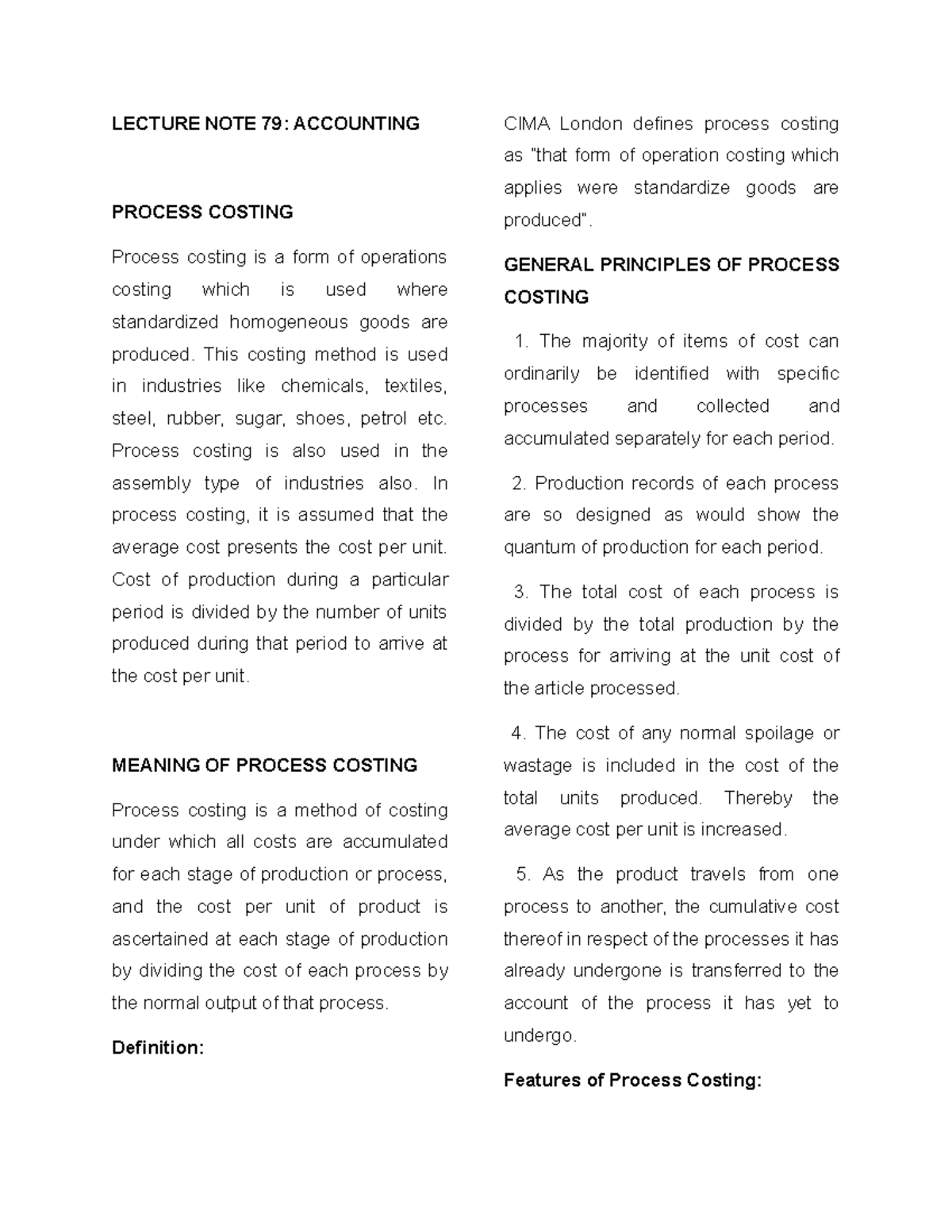 Lecture Note 79 Accounting Lecture Note 79 Accounting Process