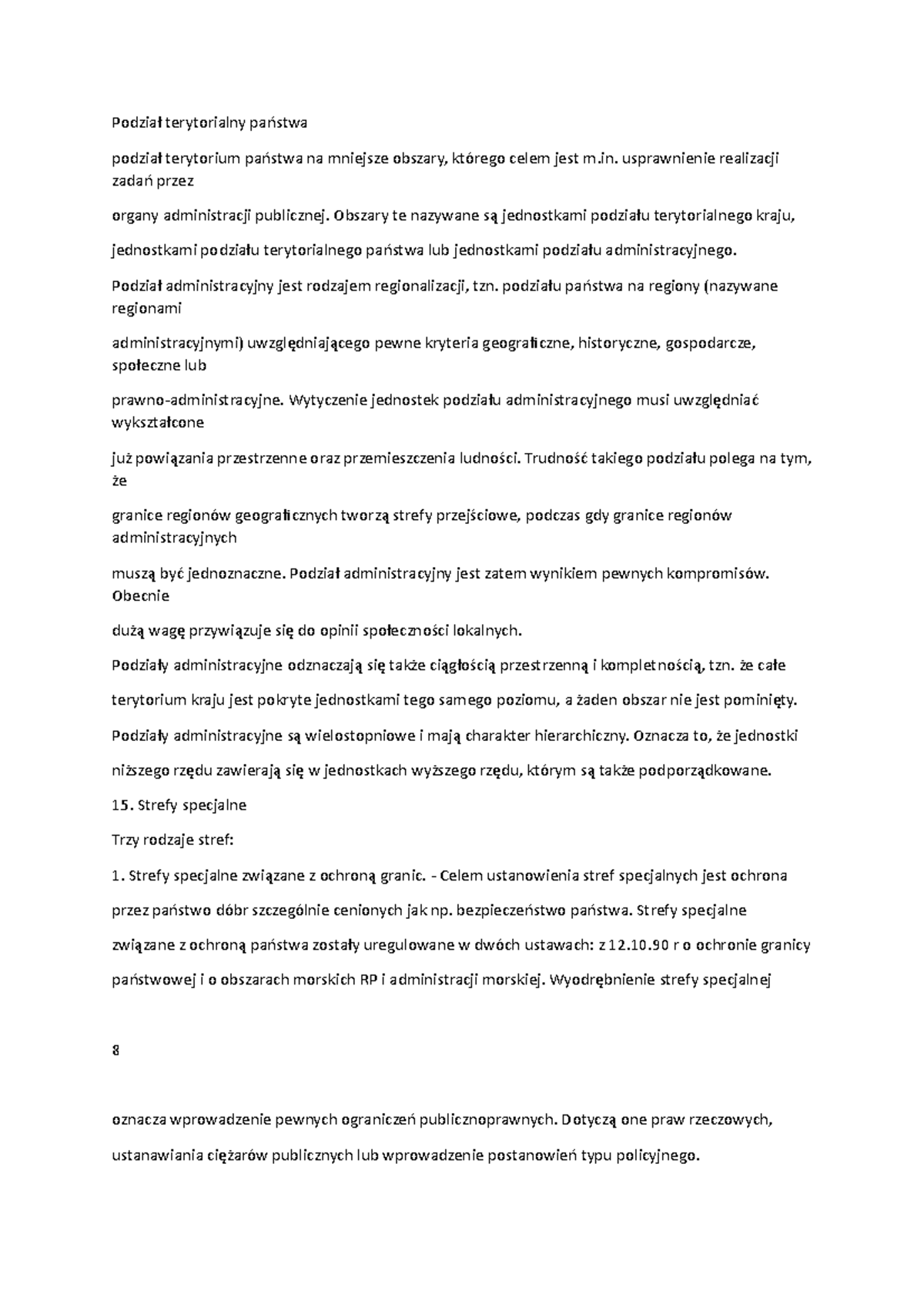 Podział teryt państwa - Podział terytorialny państwa podział terytorium ...
