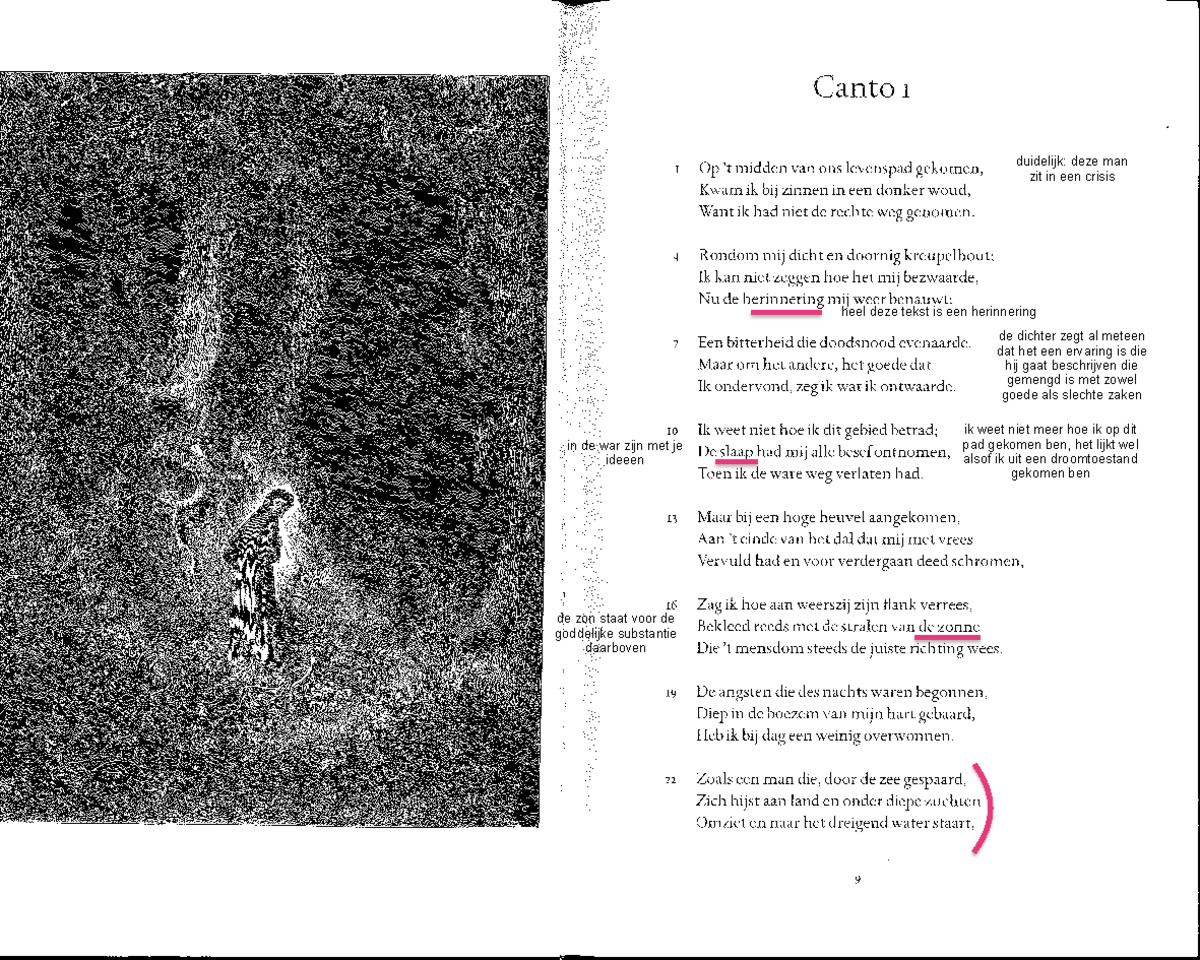 Dante - Divina Commedia - Canto 1 tot 5 - Inleiding tot de studie van ...