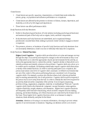 OTPF-4 - OTPF-4 Review of Domain and Process - Occupations are ...