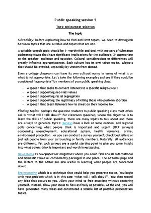 Public speaking-Audience analysis - Public speaking session 4 Audience ...