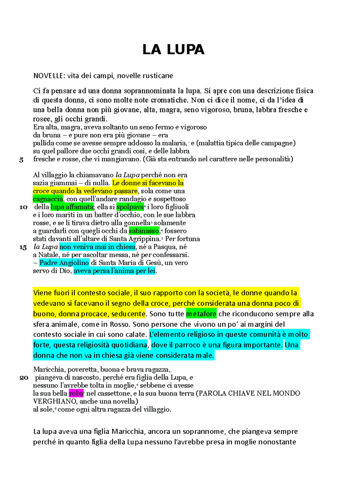LA LUPA - Novella di Verga; La Lupa - LA LUPA NOVELLE: vita dei campi ...