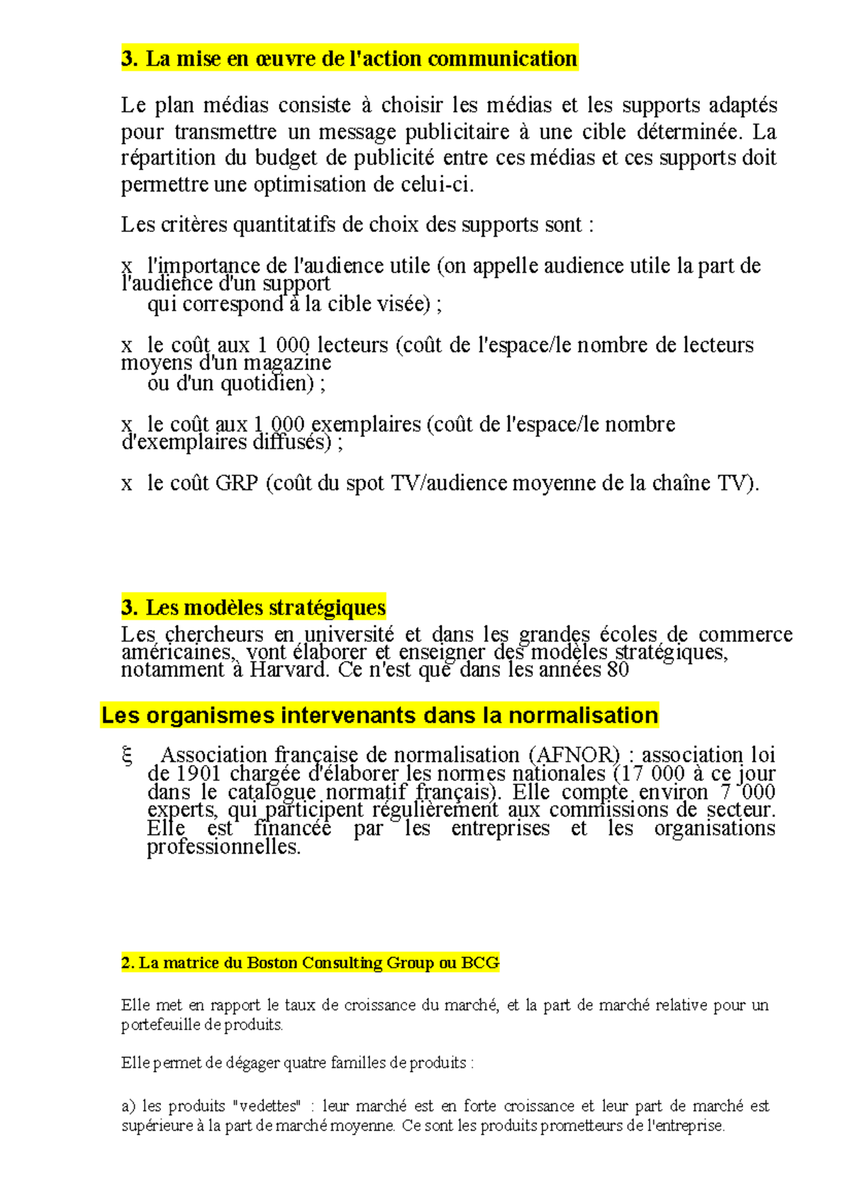 Marketing stratégique notes lec7 - 3. La mise en œuvre de l'action ...