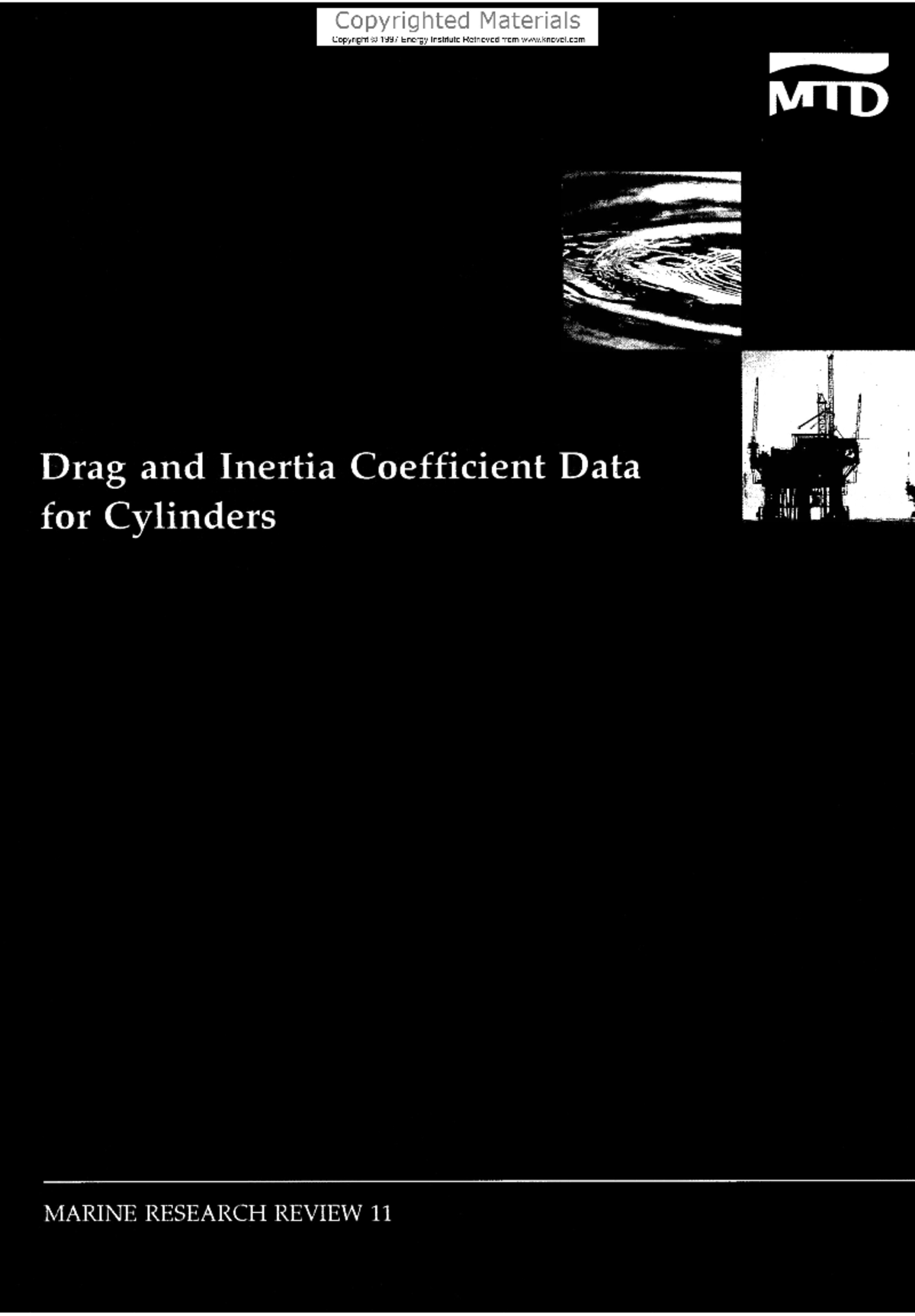 Clark, Sharon J. (Eds.) - Drag and Inertia Coefficient Data for ...