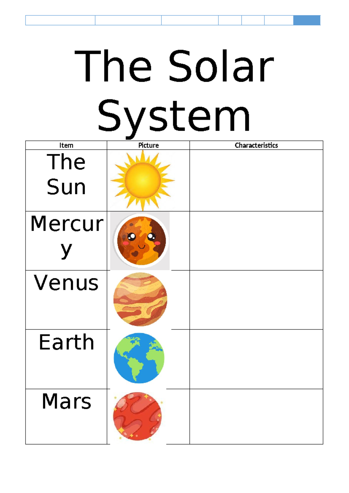 The-solar-system - Social and Cultural Anthropology SL - Sixth A-B-C ...