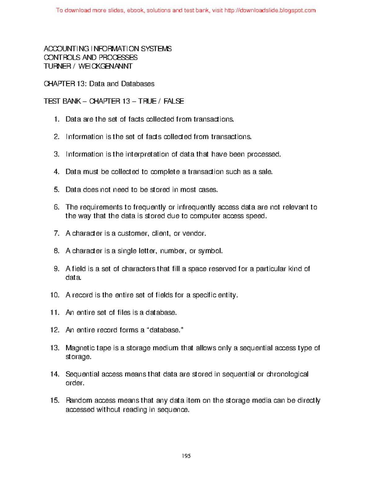 Chapter 13 Data and Databases - Accounting Information System 1e by ...